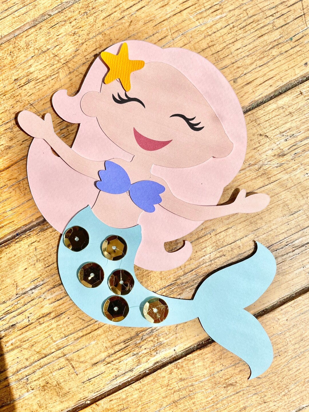 Mermaid Paper Doll Paper Craft Kit Mermaid Arts & Crafts Kit for Kids ...