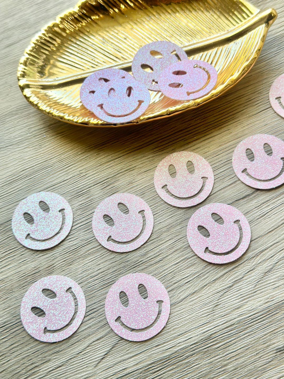 Glitter Smile Face Confetti, Smile Face Table Scatter, Cardstock ...