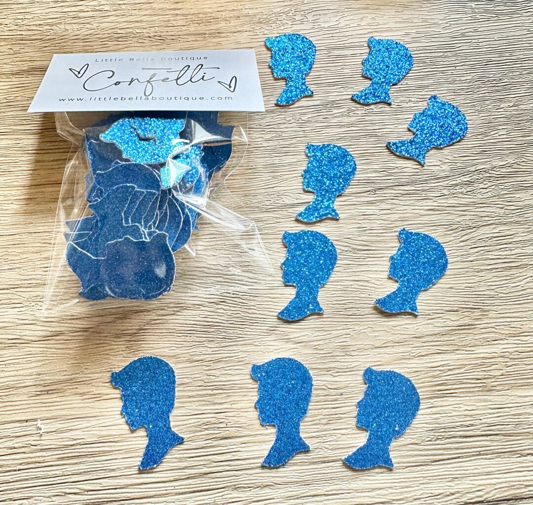 Glitter Retro Boy Confetti, Retro Boy Table Scatter, Cardstock Confetti ...