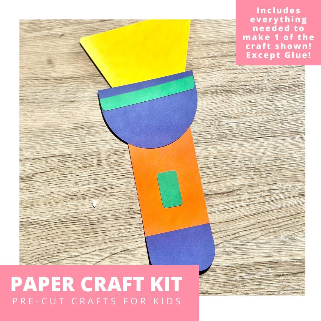 Flashlight Paper Craft Kit, Camping Arts & Crafts Kit for Kids ...