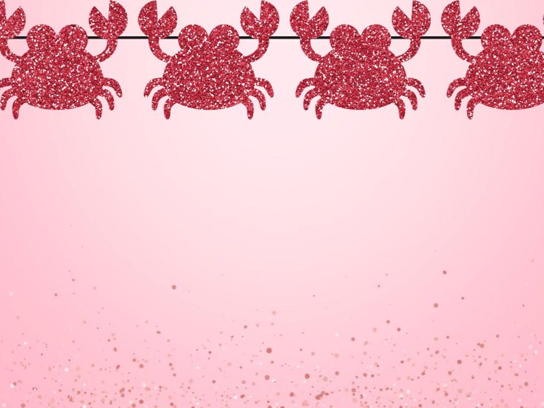 Glitter Crab Banner, Crab Garland, Under the Sea, Crab Decor, Crab ...