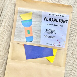 Flashlight Paper Craft Kit, Camping Arts & Crafts Kit for Kids ...