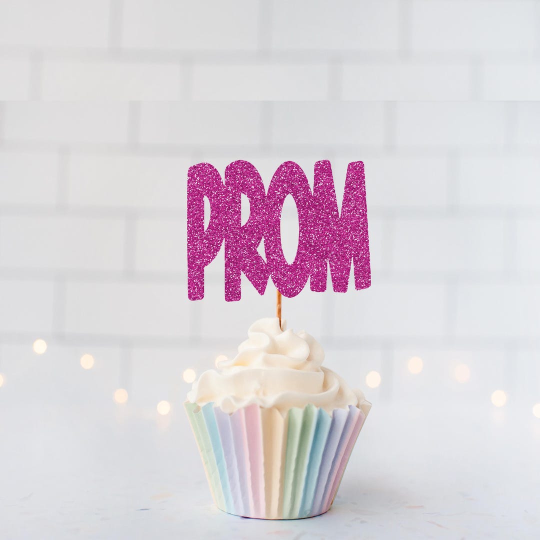 Glitter Prom Cupcake Toppers, Prom Night Theme, Dance Party, Glam, High ...