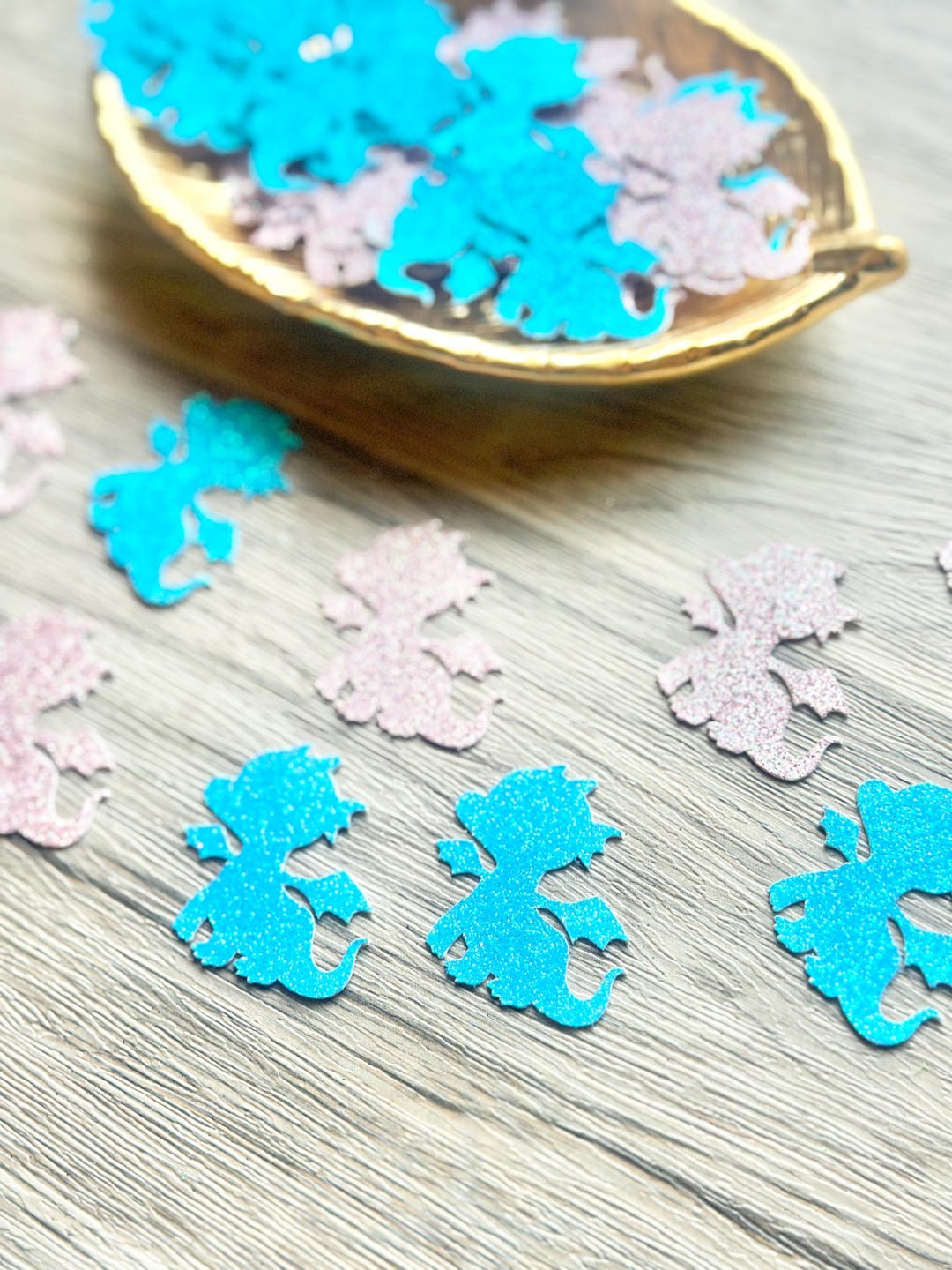 Glitter Baby Dragon Confetti, Baby Dragon Table Scatter, Cardstock ...