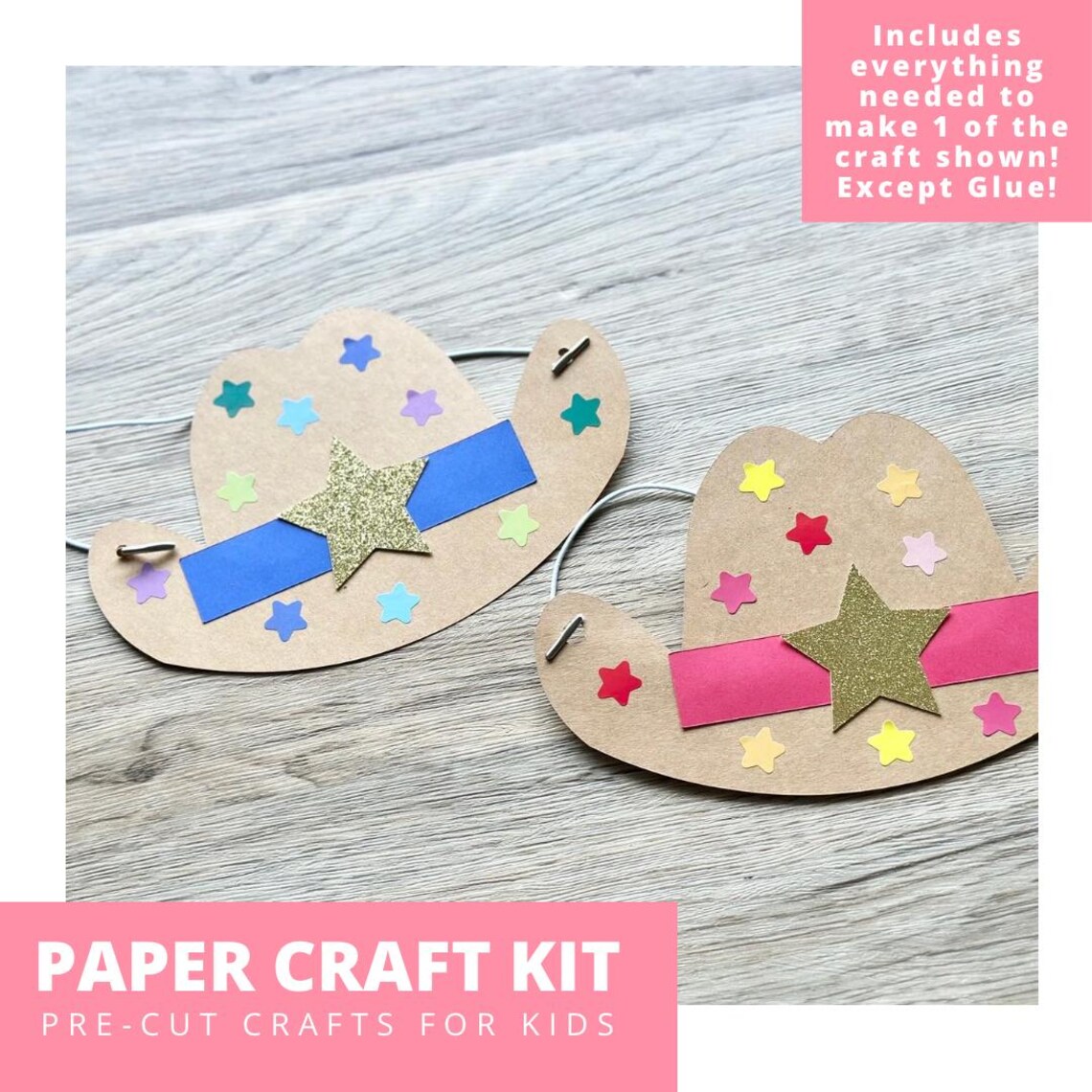 Cowboy Hat Paper Craft Kit, Cowboy Hat Craft Kit for Kids, Western ...