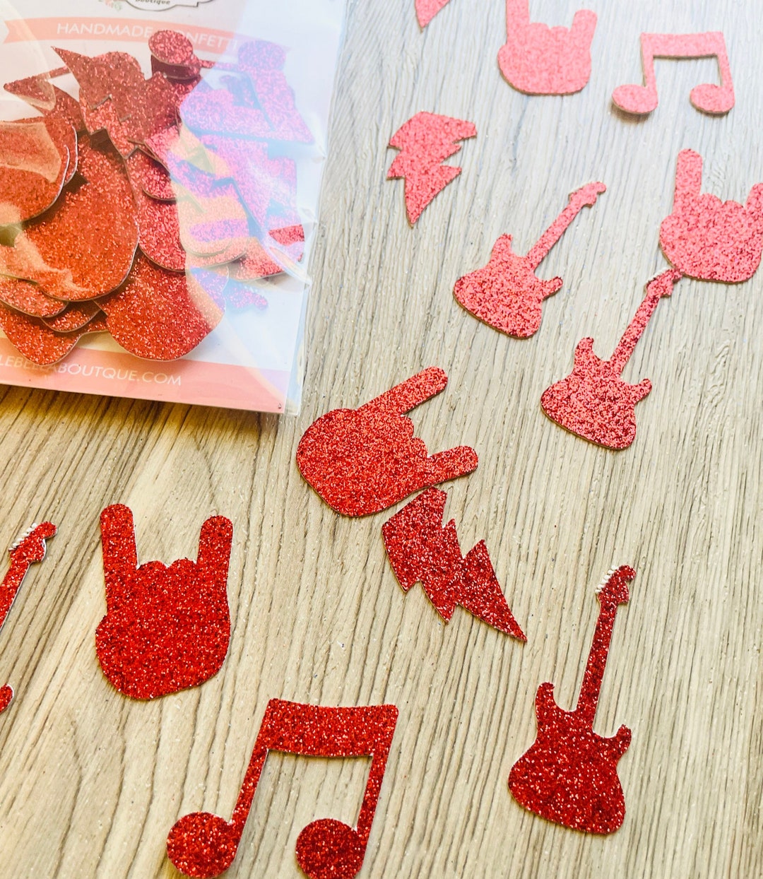 Glitter Rock N Roll Confetti, Rock N Roll Table Scatter, Cardstock ...