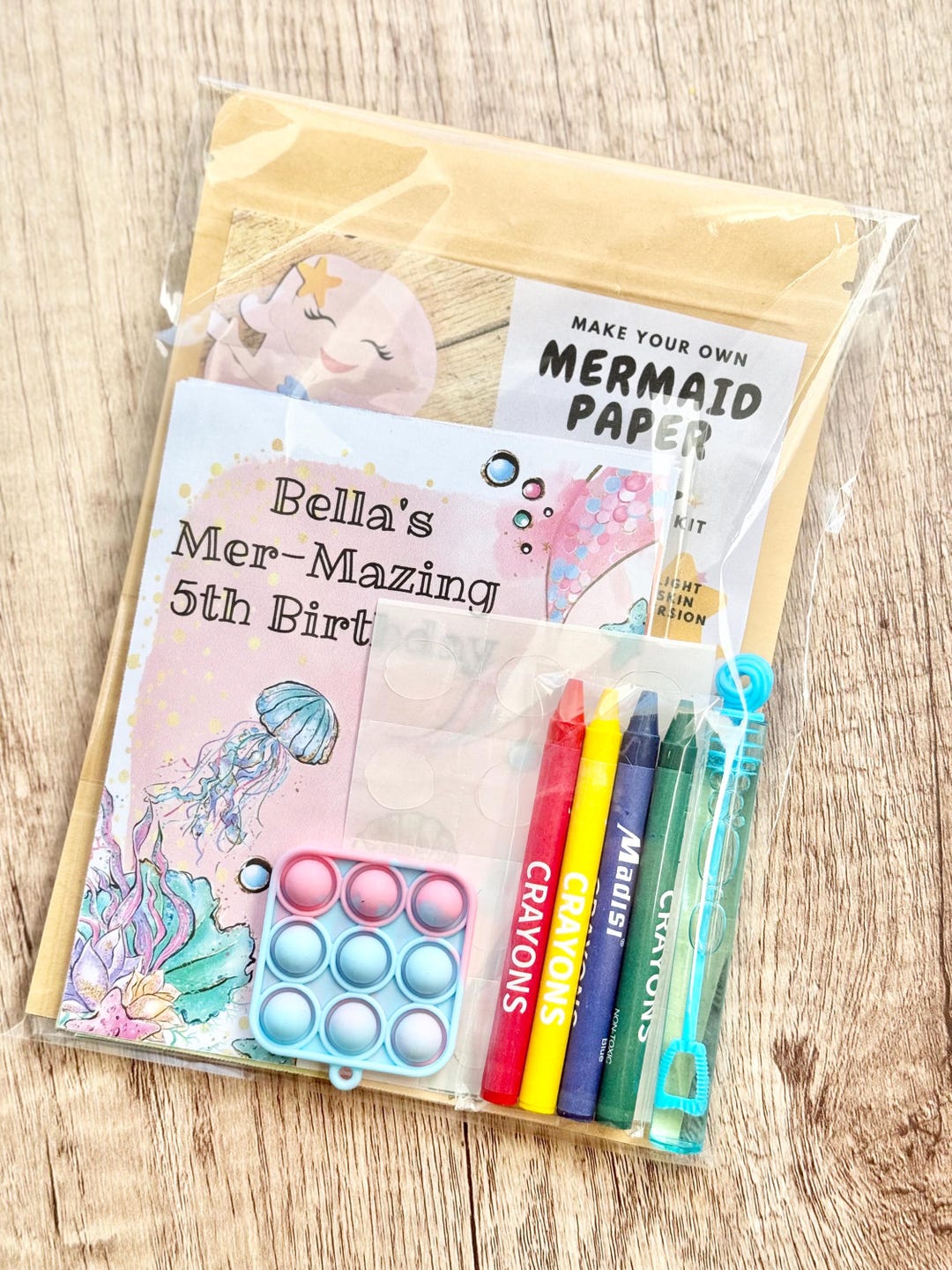 Mermaid Craft and Color Party Packs, Mermaid Party Favors, Mermaid ...