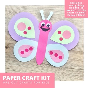 Butterfly Paper Craft Kit, Butterfly Arts & Crafts Kit for Kids, Insect ...