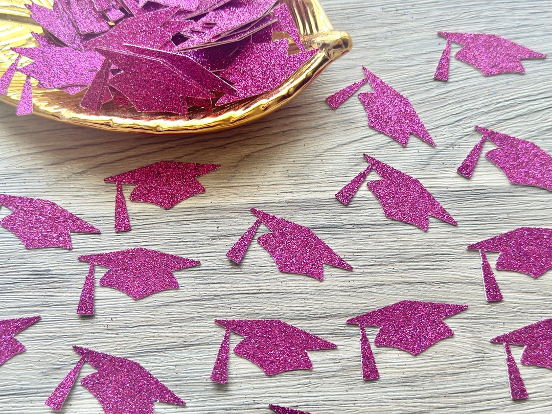 Glitter Graduation Cap Confetti, Graduation Cap Table Scatter ...