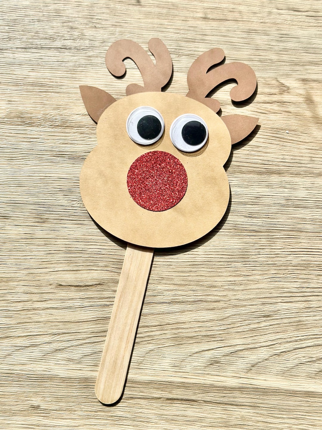 Reindeer Stick Puppet Paper Craft Kit Holiday Arts & Crafts Kit for ...