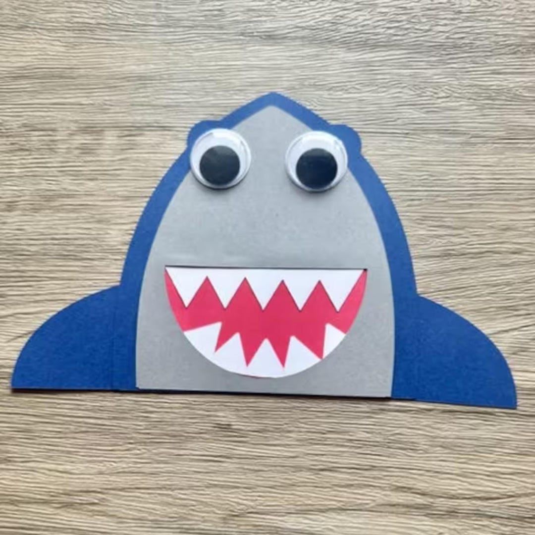 Shark Paper Craft Kit Shark Arts & Crafts Kit for Kids Shark Craft Kit ...