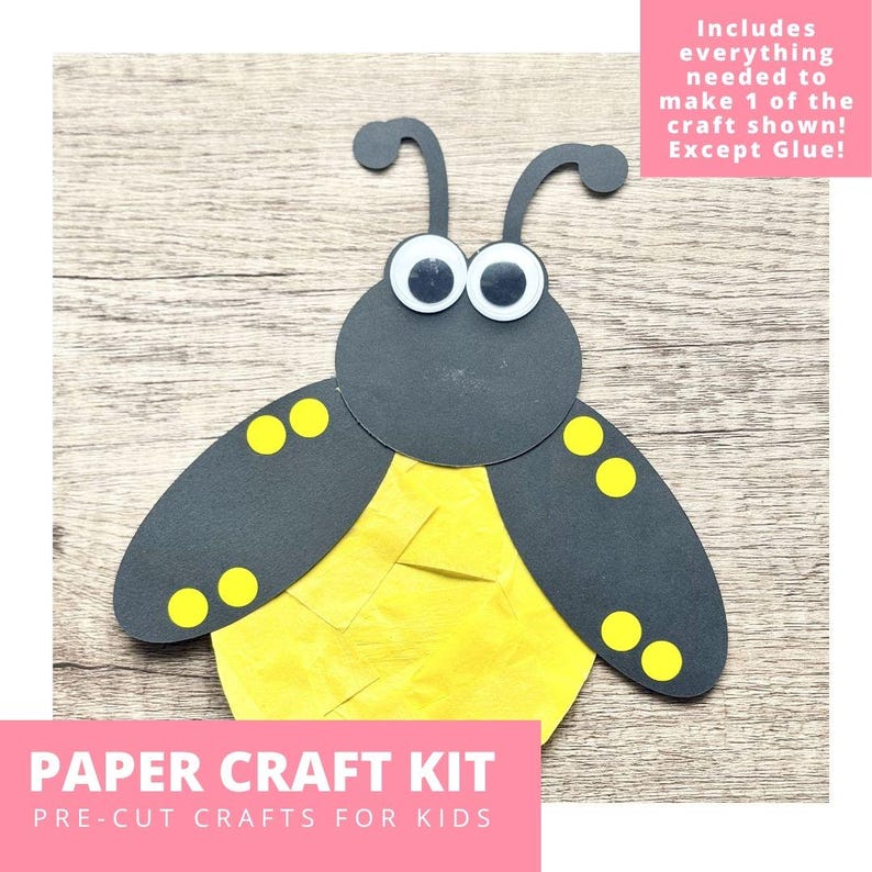 Firefly Paper Craft Kit, Camping Arts & Crafts Kit for Kids, Firefly ...
