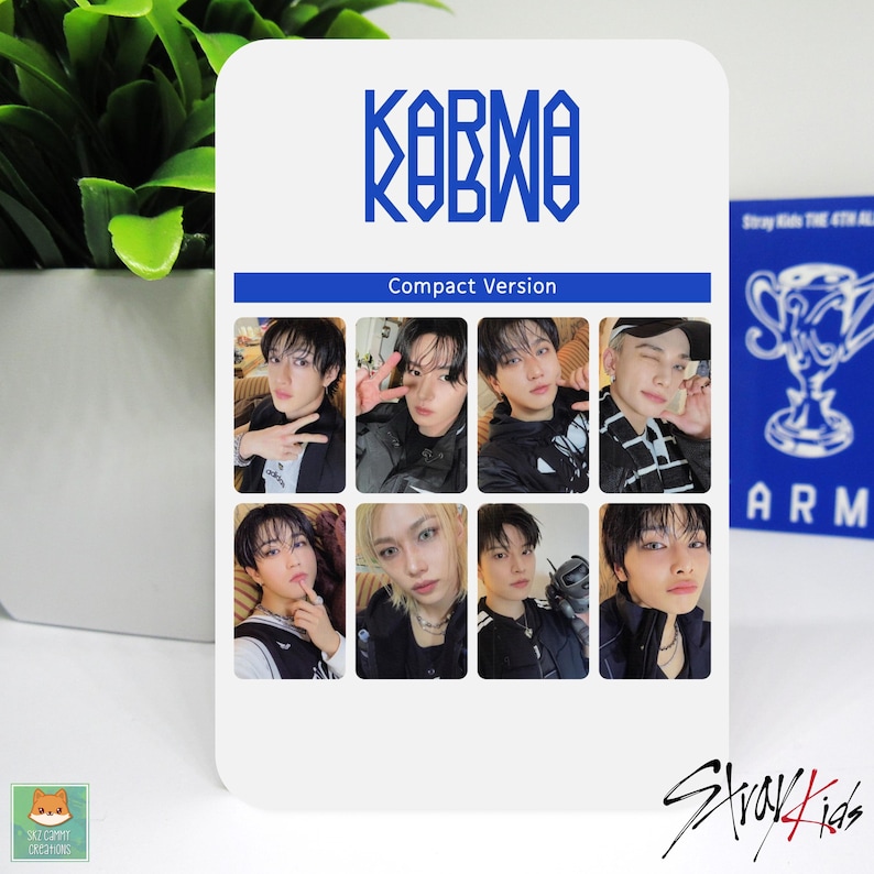 Stray Kids Karma Album Binder Filler | KPOP Photocard Placeholder ...