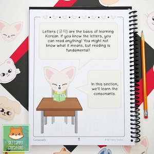 Stray Kids SKZOO Learn Korean Digital Workbook #1: Letters and Numbers ...