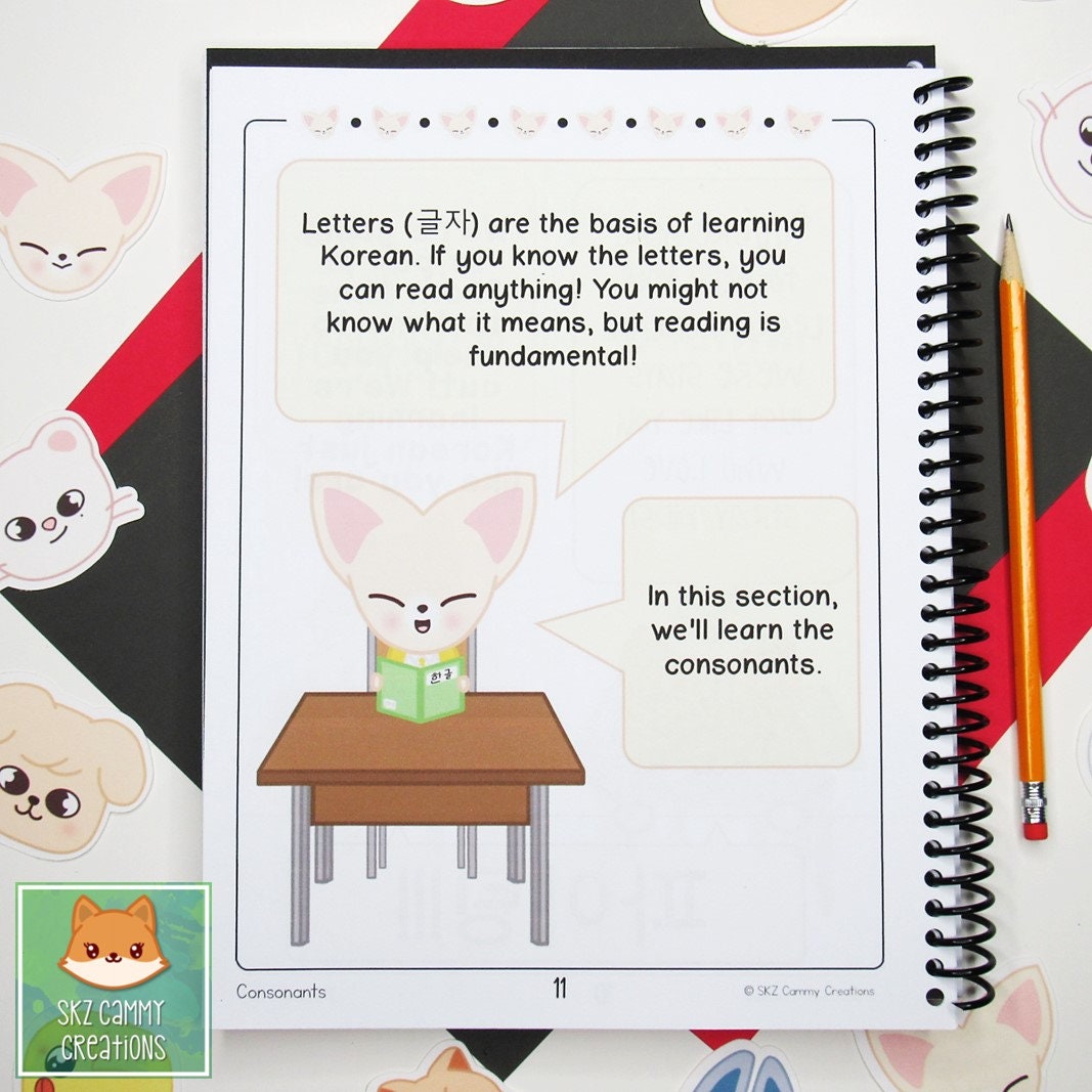 Stray Kids SKZOO Learn Korean Digital Workbook #1: Letters and Numbers ...