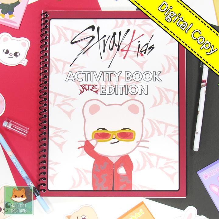 Stray Kids Activity Book ATE Edition DIGITAL Copy | SKZOO Activity Book ...