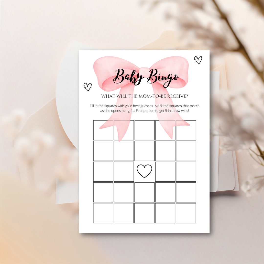 Coquette Baby Shower Games Bundle - Etsy