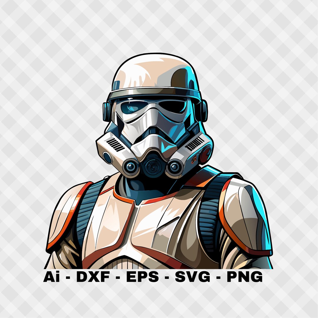 Detailed Stormtrooper Files Ai, Dxf, Eps, Svg, Png Empire Soldier ...