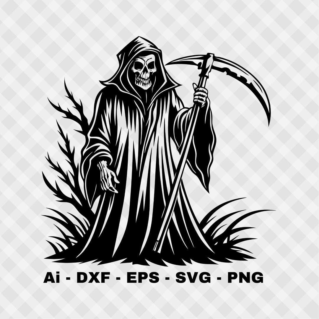 Grim Reaper Ai,dxf,eps,svg,png Death Artwork, Scary Reaper, Grim Reaper ...