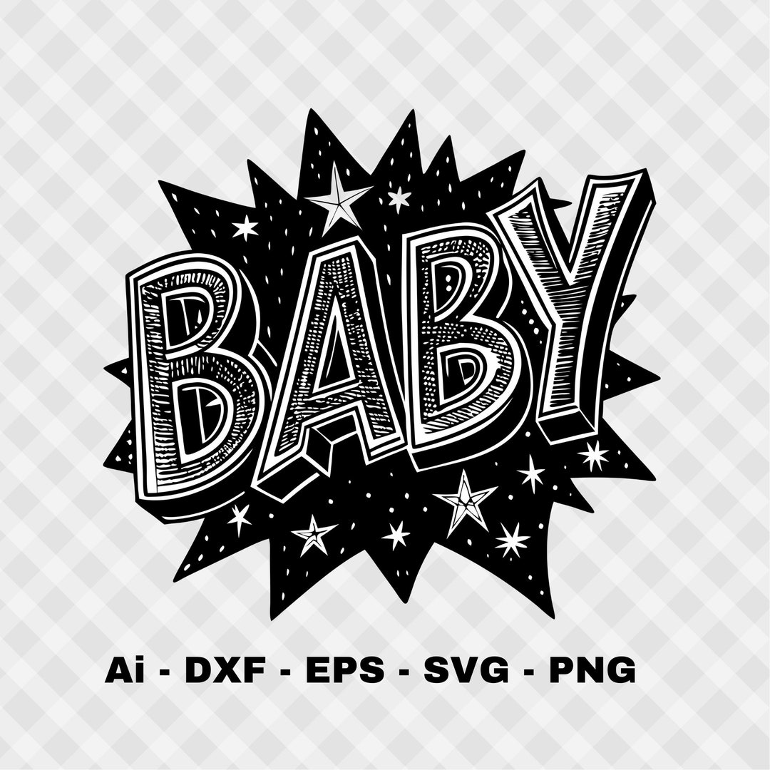 Adorable Baby Text Vector Ai, Dxf, Eps, Svg, Png Cute and Playful ...
