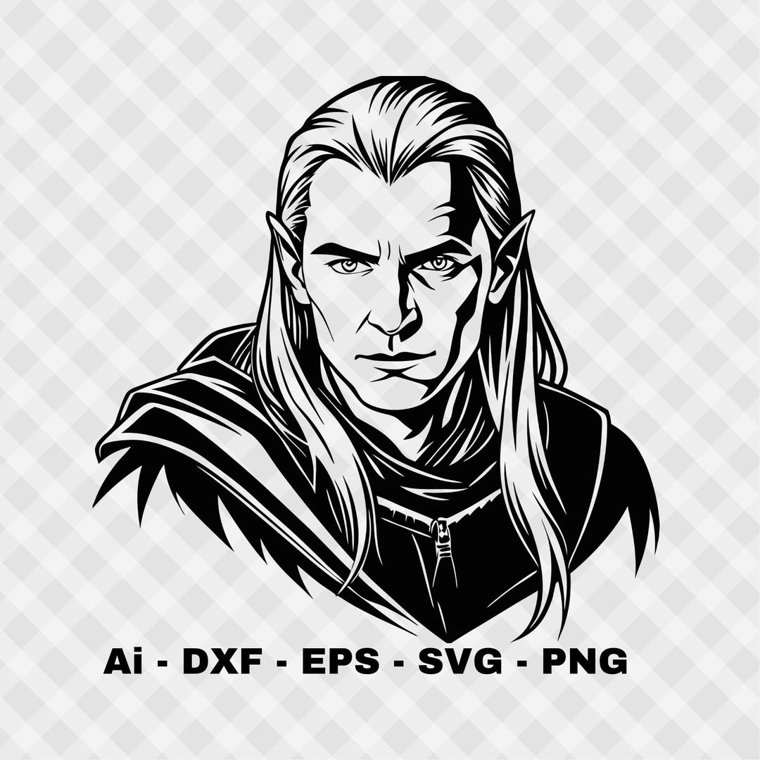 Legolas Ai,dxf,eps,svg,png Elven Archer Design, Fantasy Character ...