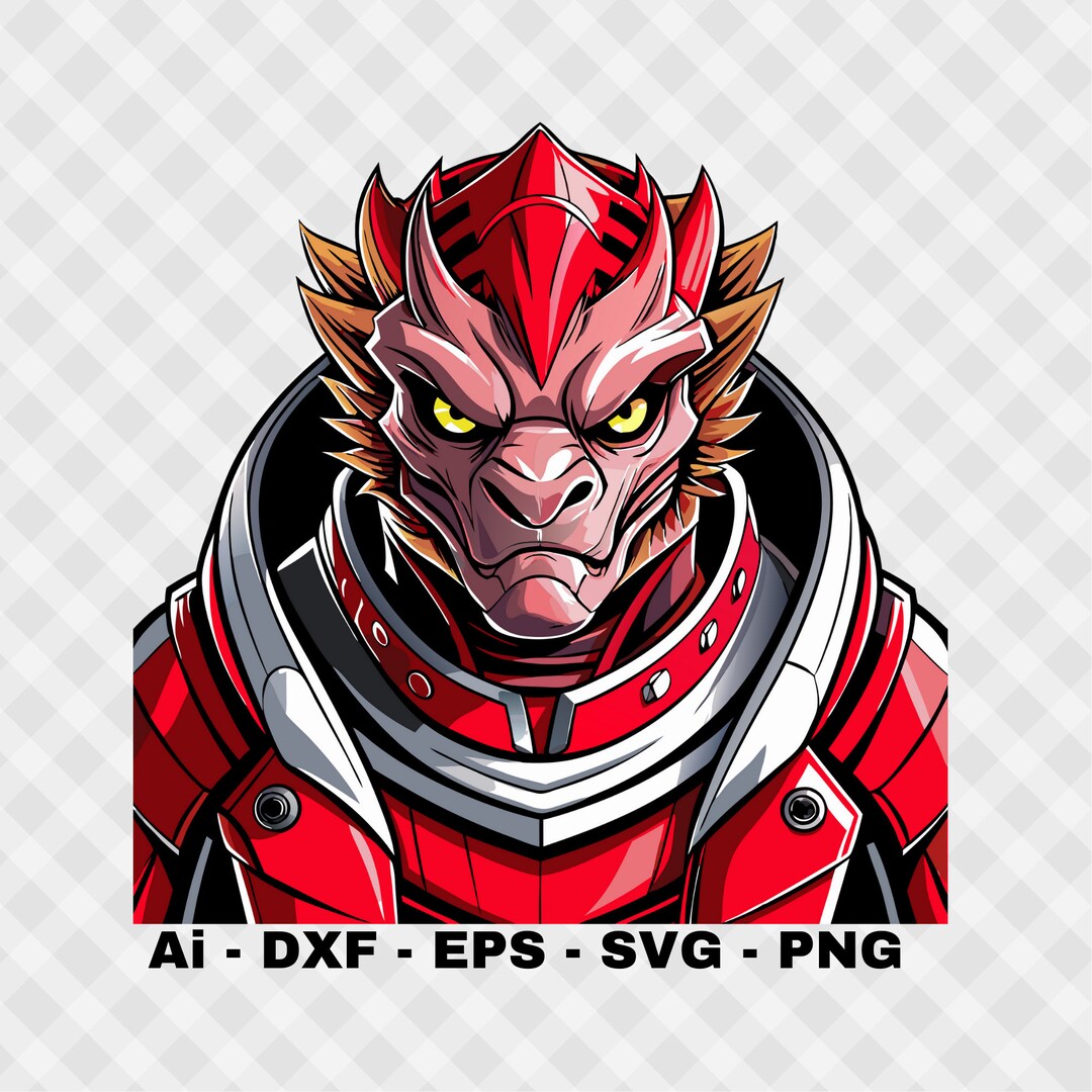 Urdnot Wrex Files Ai,dxf,eps,svg,png Detailed Mass Effect, Sci-fi ...