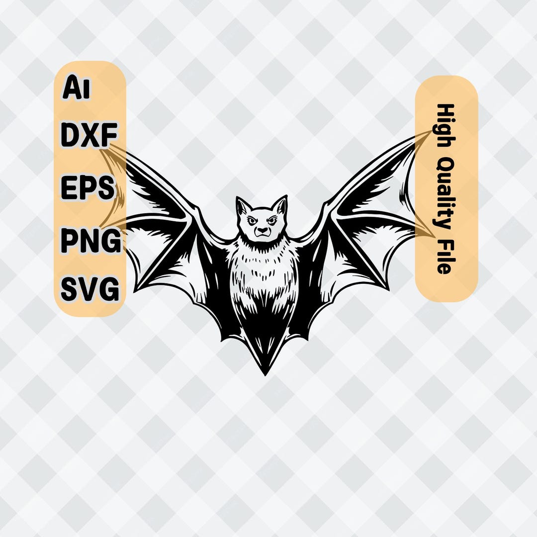 Gothic Bat | Svg - Png - Dxf - Eps - Aı | High-quality | Cricut Explore ...