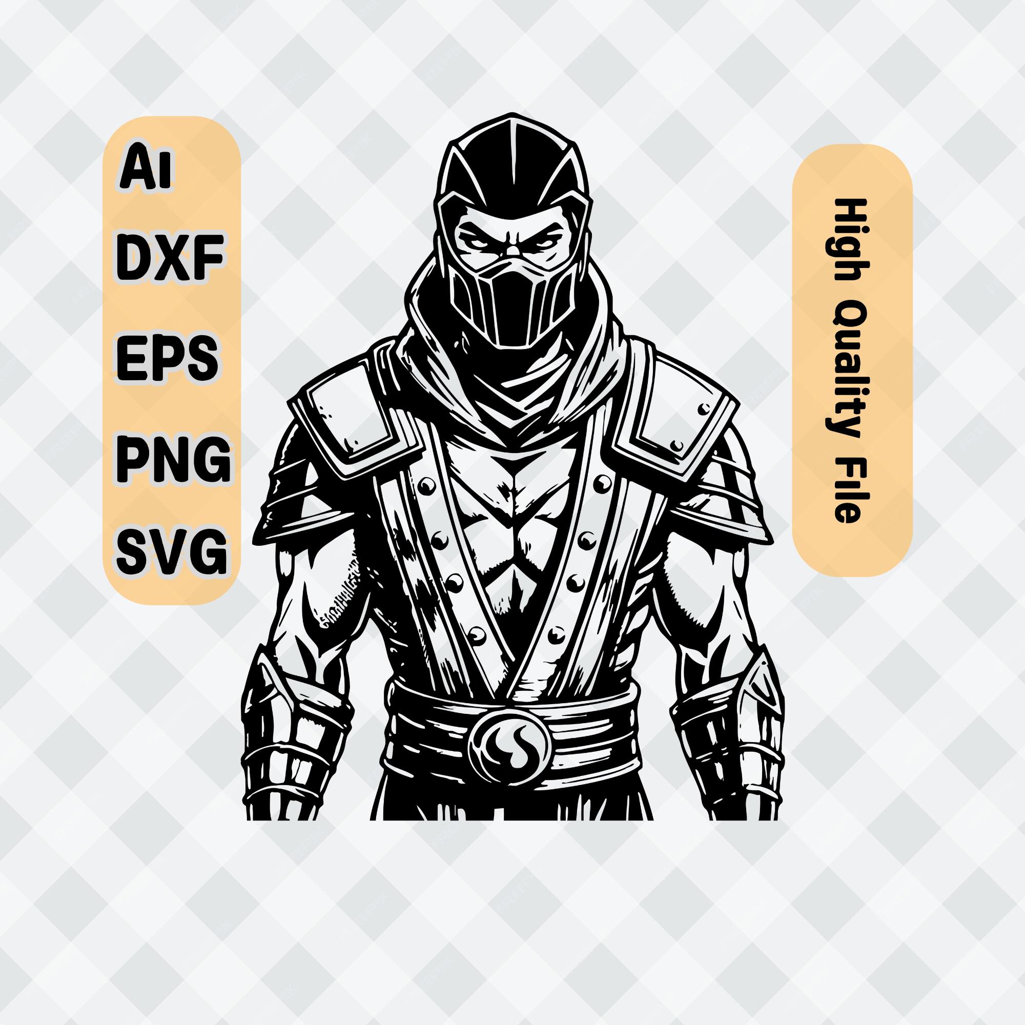 Sub-zero - Svg,png,dxf,eps,aı | High-quality Ninja Fighter Vector Cut ...