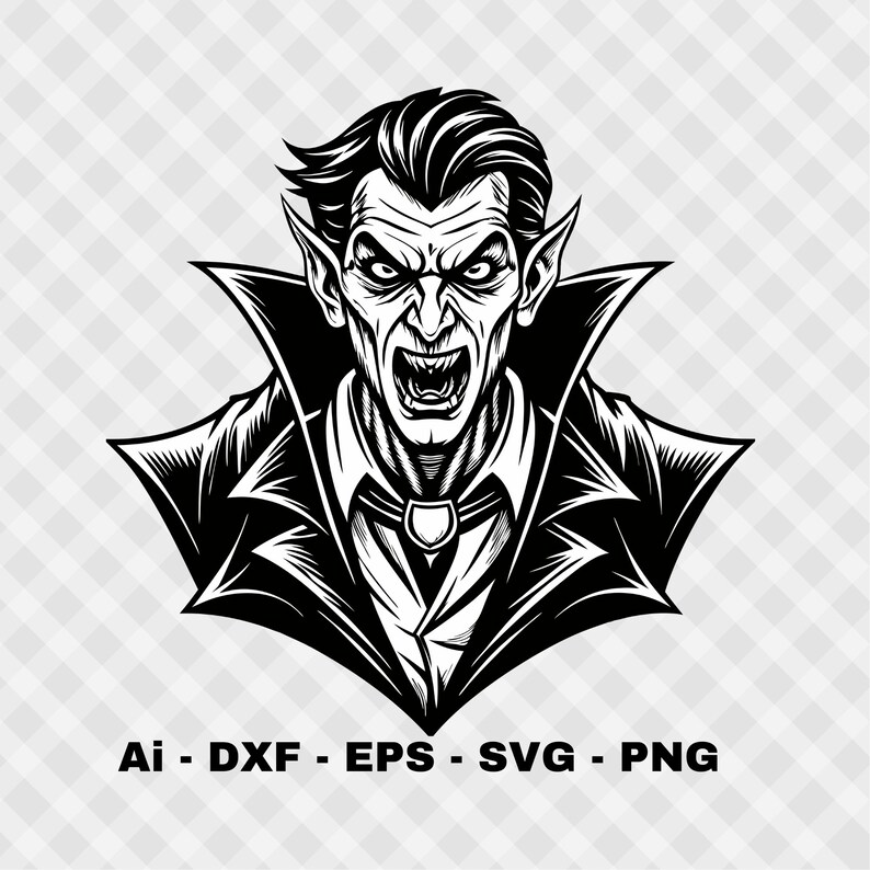 Enigmatic Vampire Vector Ai,dxf,eps,svg,png Mythical Stencil, Spooky ...
