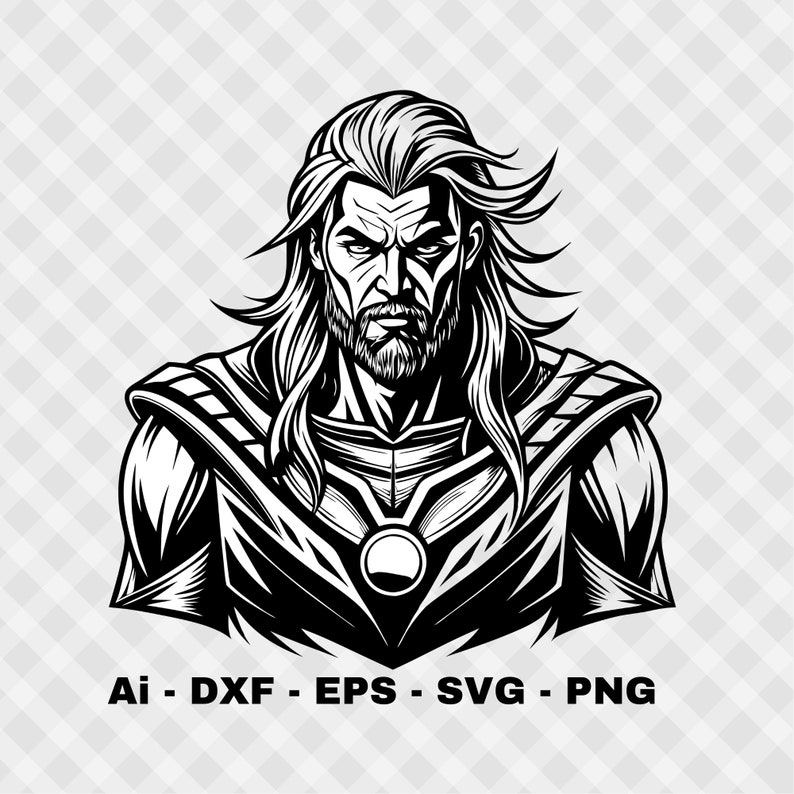 Thor Avengers Superhero Vector Ai,dxf,eps,svg,png Superhero Clipart ...