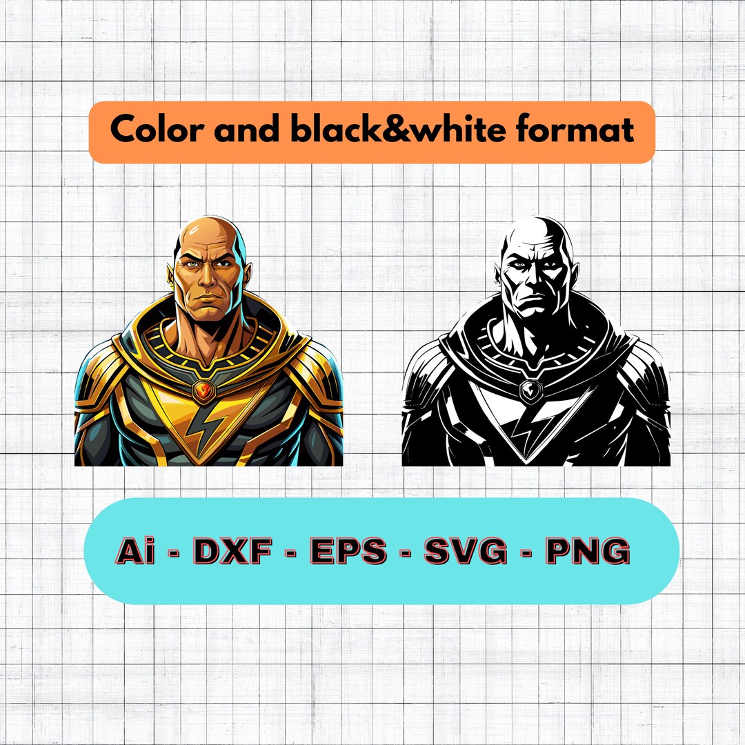 Black Adam Ai,dxf,eps,svg,png Black Adam Cut File, Digital Cut File ...