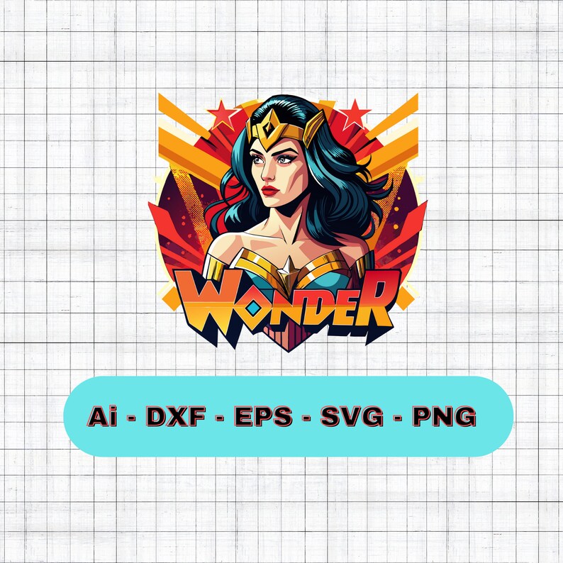 Wonder Woman Vector Files Ai,dxf,eps,svg,png - Etsy