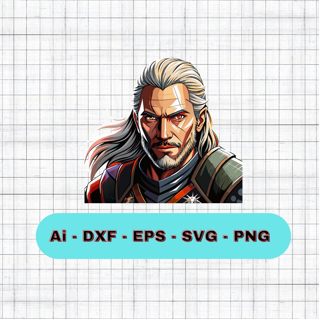 The Witcher Geralt of Rivia Vector Files Ai, Dxf, Eps, Svg, Png - Etsy