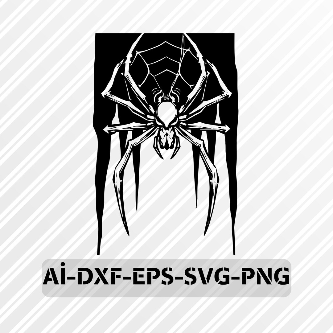 Toxic Spider Ai,dxf,eps,svg,png for Clipart Toxic Spider, Spooky Spider ...