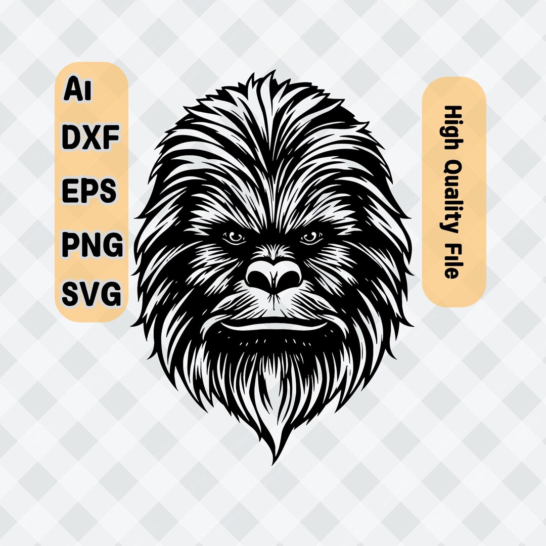 Chewbacca SVG File: Cricut, Silhouette, Laser Cut (digital Download) - Etsy
