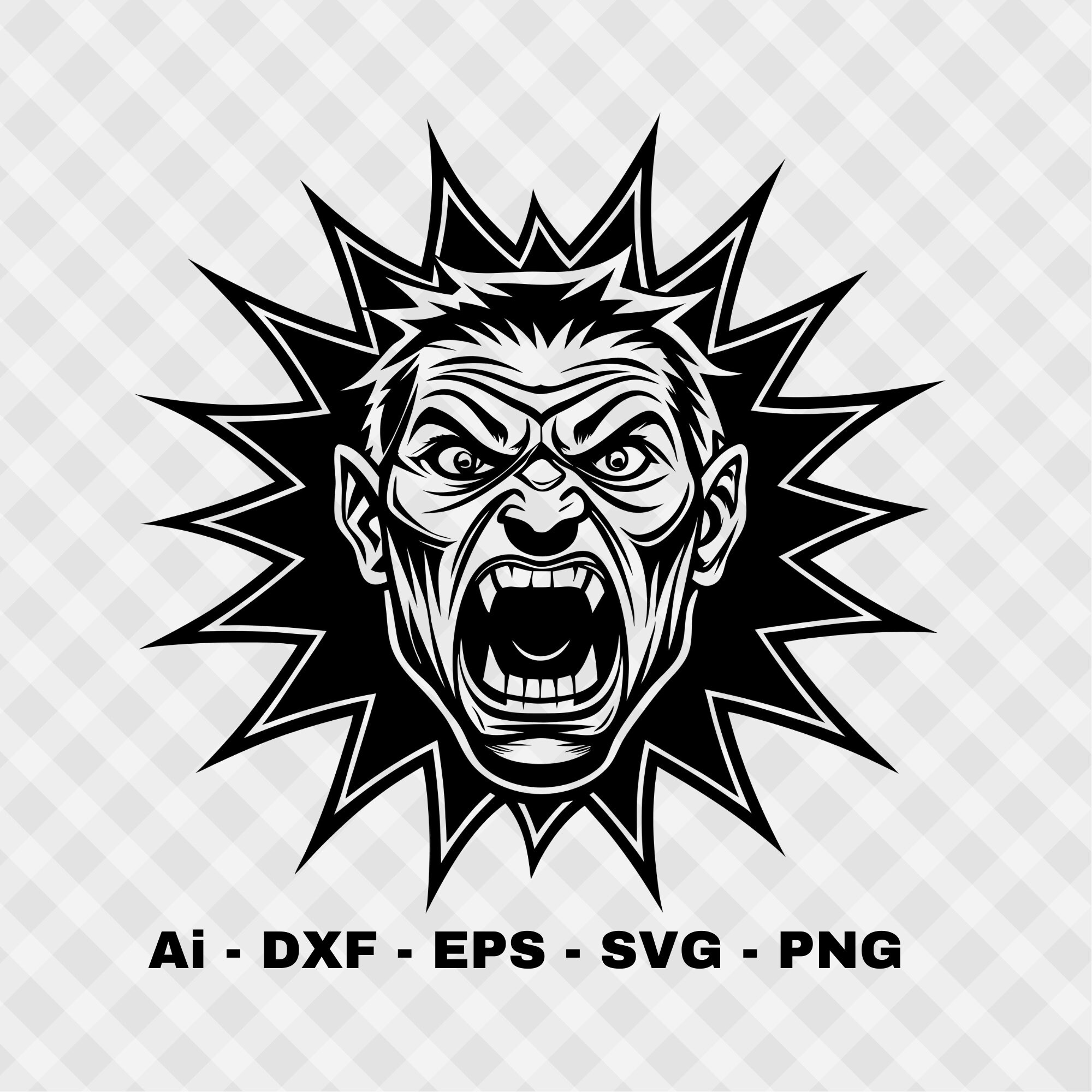 Bold Angry Vector Ai, Dxf, Eps, Svg, Png Bold Typography, Angry Text ...