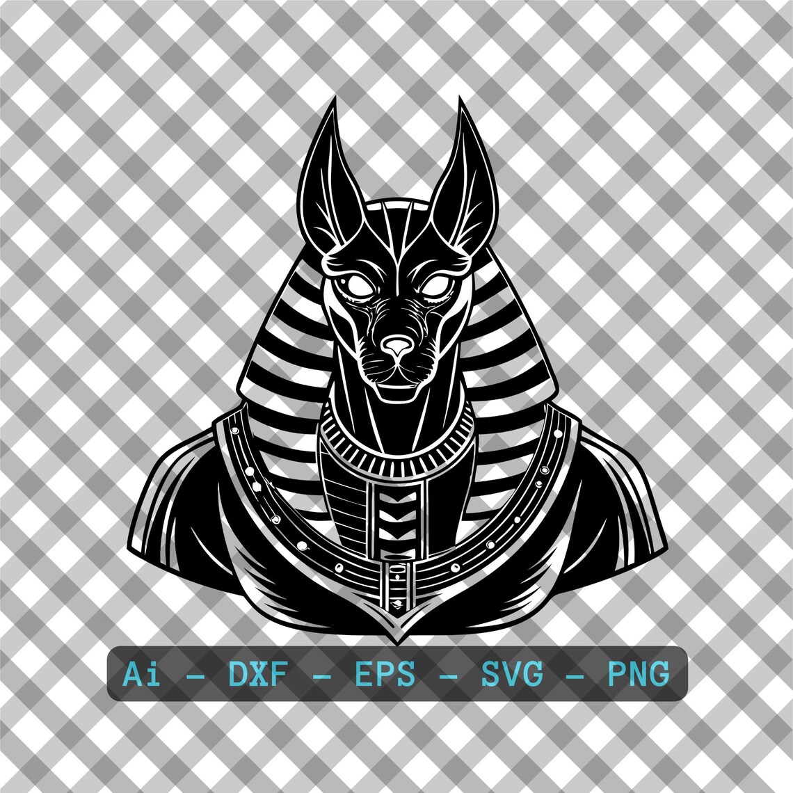 Mystical Anubis Vector Ai, Dxf, Eps, Svg, Png Ancient Egyptian, Anubis ...