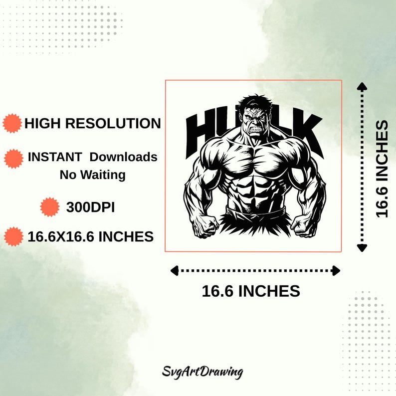 Hulk Design: Ai,dxf,eps,svg,png - Laser Cut Files Diy Project - Etsy