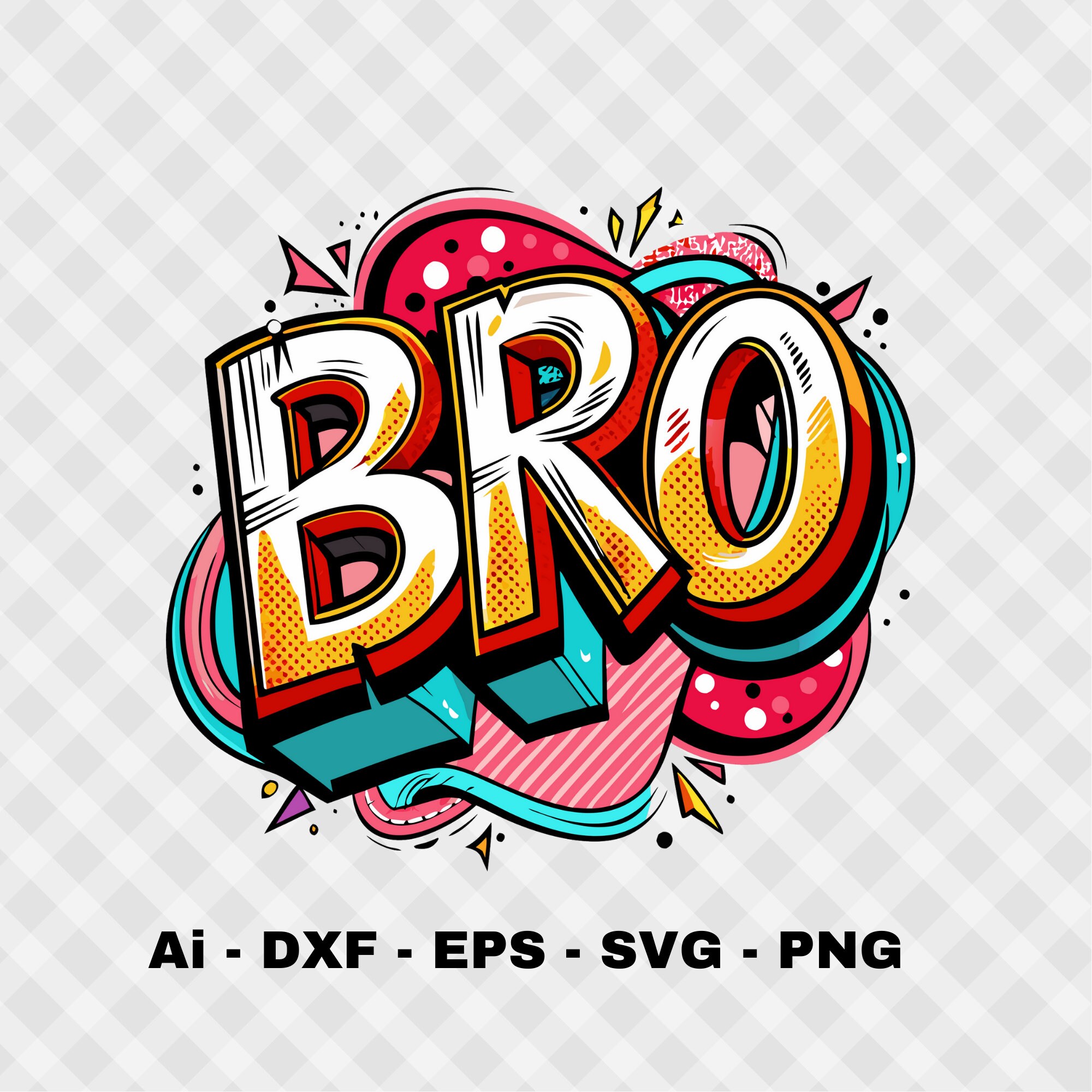 Stylish Bro Text Files Ai, Dxf, Eps, Svg, Png Modern Designs, Cutting ...