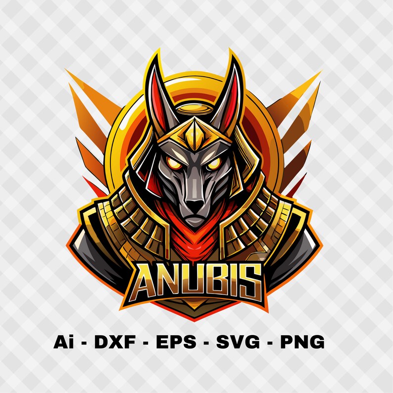 Mystical Anubis Files Ai, Dxf, Eps, Svg, Png Ancient Egyptian, Anubis ...