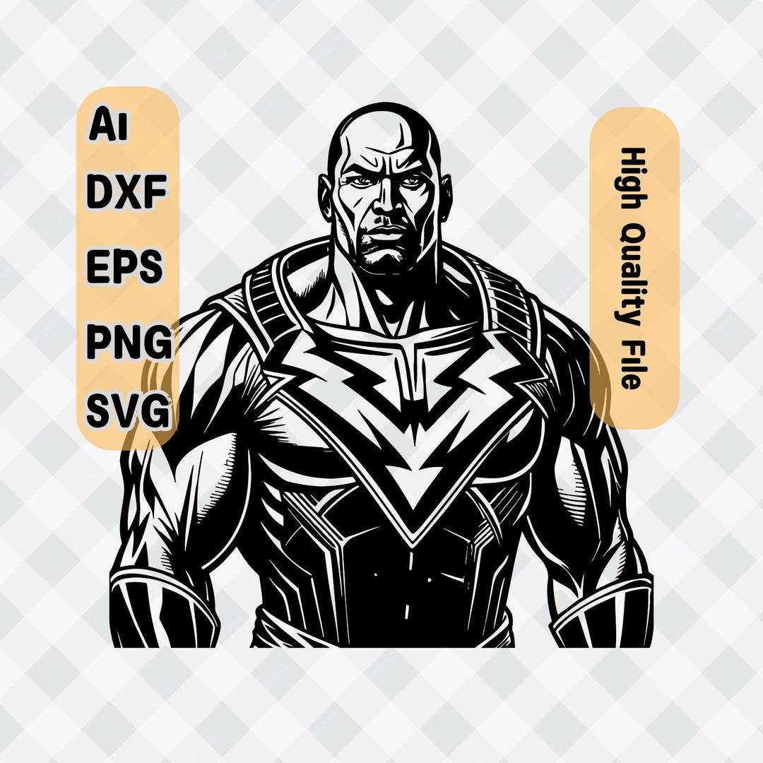 Black Adam - Svg,png,dxf,eps,aı | High-quality Lightning Power Vector ...
