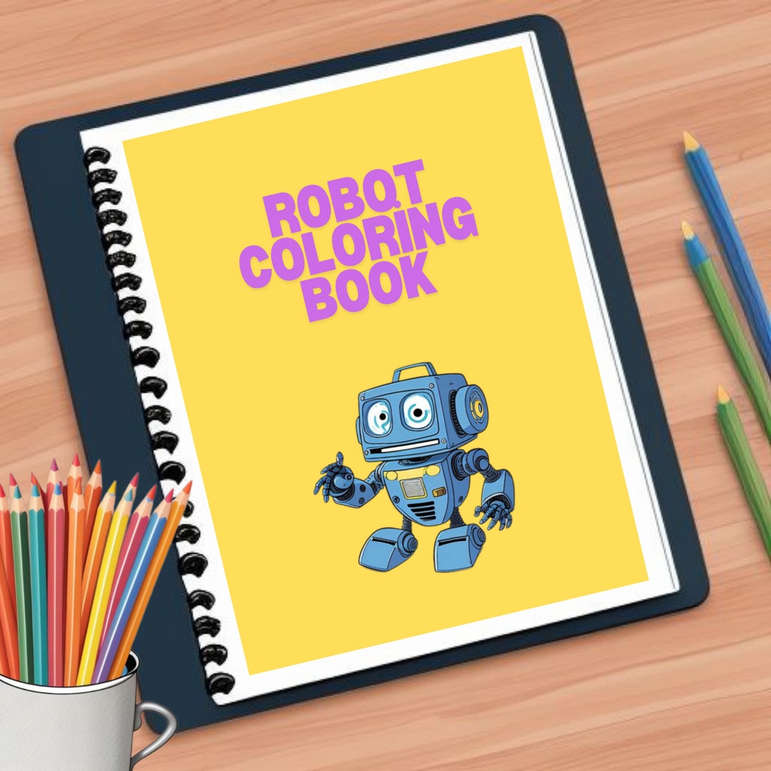 Robot Coloring Book, Robot PDF, Robot Printables, Robot Coloring Pages ...