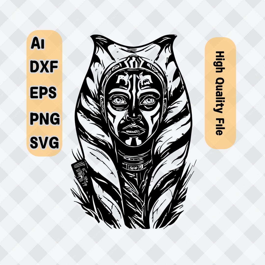 Ahsoka Tano SVG File: Cricut, Silhouette, Laser Cut (digital Download ...