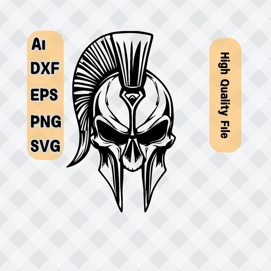 Strong Sparta Vector Spartan Helmet Art, Gladiator Battle Emblem ...