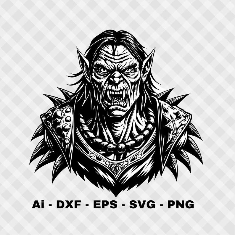 Orc LOTR Vector Ai, Dxf, Eps, Svg, Png Orc Silhouette, Fantasy Crafts ...