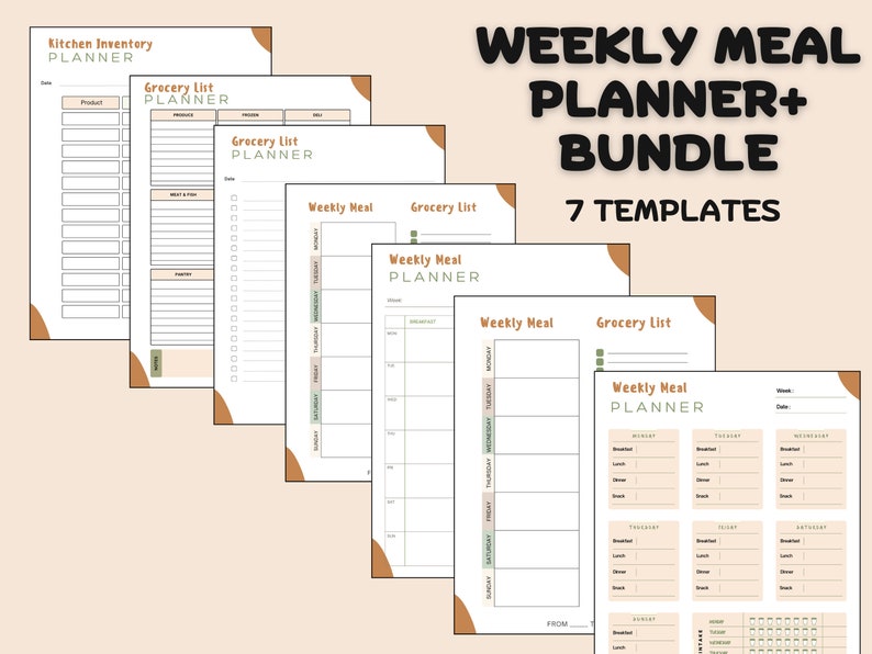 Meal Planner Printable, Digital Pdf,goodnotes,notability,onenote, Meal ...