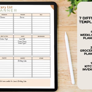 Meal Planner Printable, Digital Pdf,goodnotes,notability,onenote, Meal ...