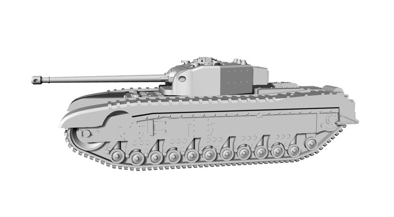 Black Prince Infantry Tank A43. UK. 3D Printed Resin 28mm/20mm/15mm ...