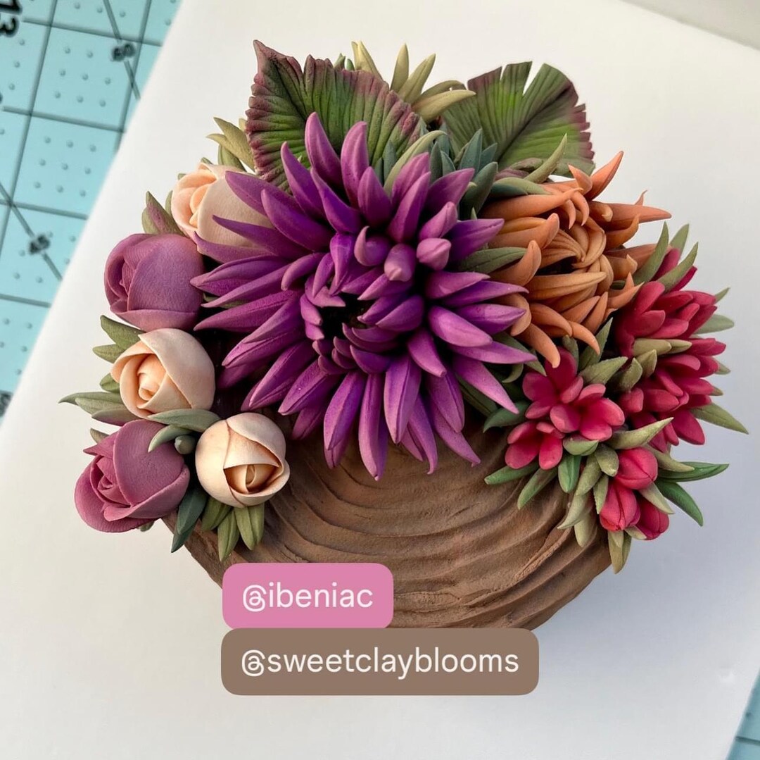 Sweets & Blooms Clay Flowers Fake Bake Online Course - Etsy