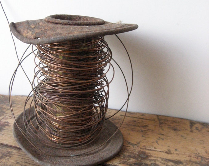 Old Spool of Copper Wire - Etsy